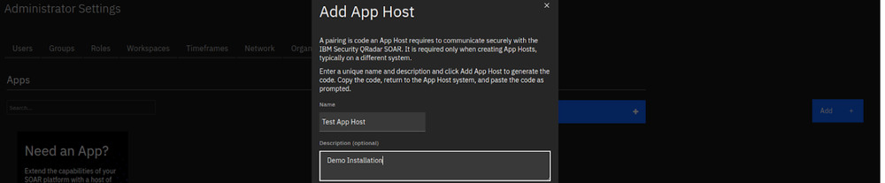Setting Up IBM Resilient with App Host Support